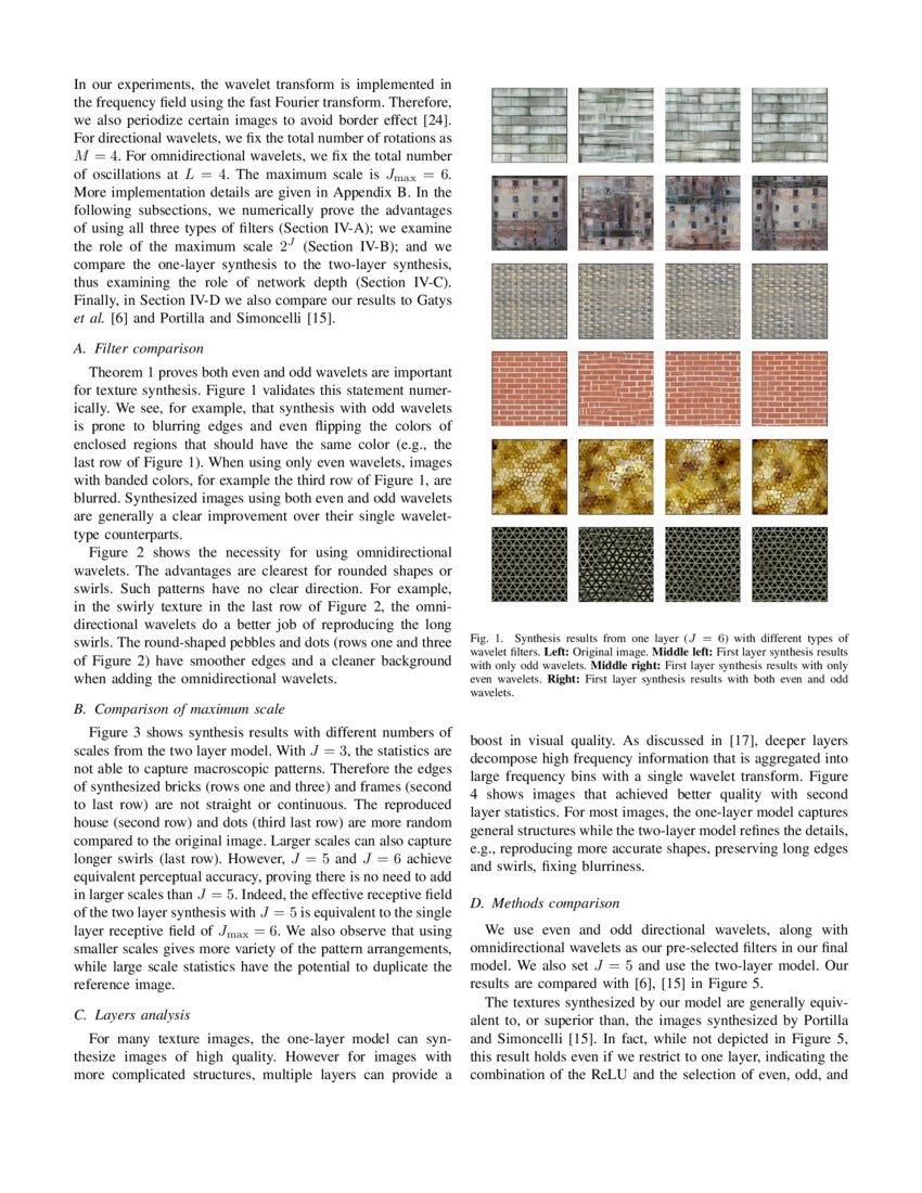Texture synthesis via projection onto multiscale, multilayer statistics ...