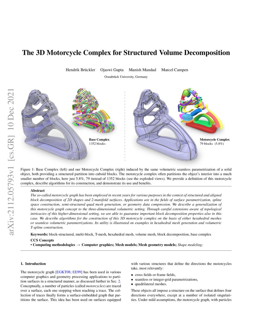 The 3D Motorcycle Complex for Structured Volume Decomposition | DeepAI