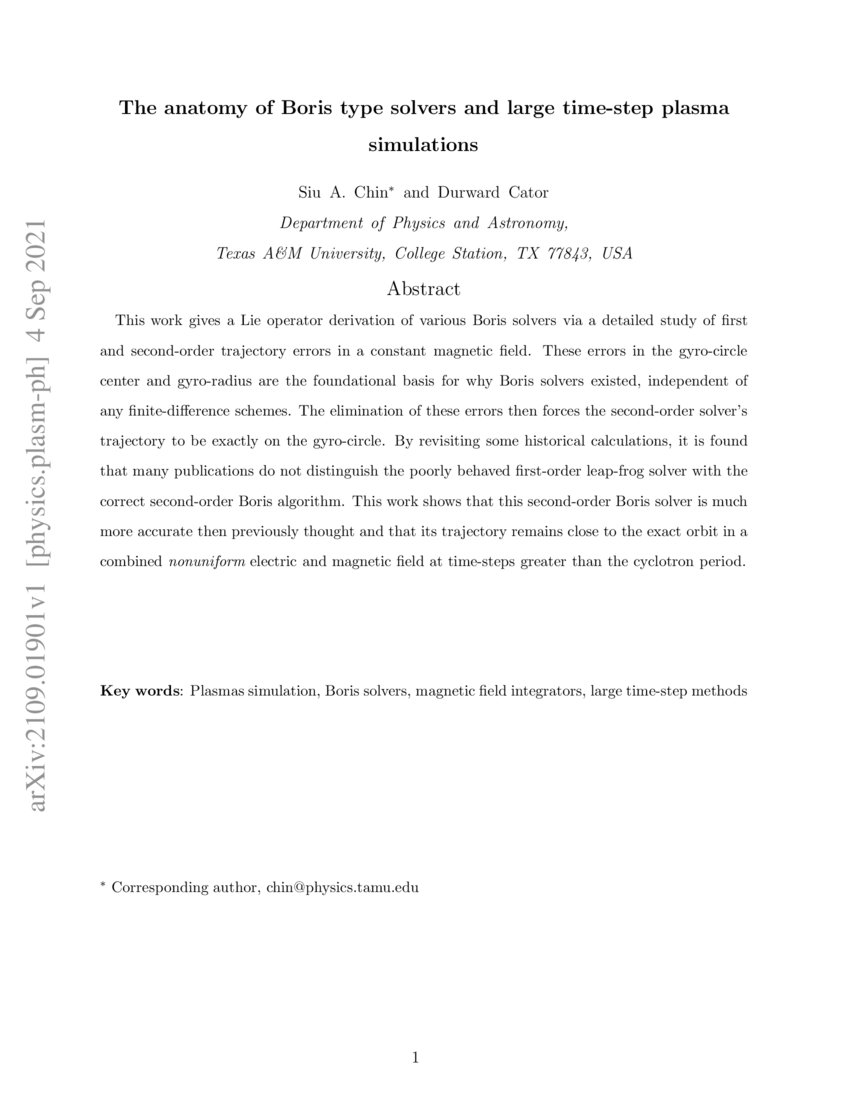 The anatomy of Boris type solvers and large time-step plasma ...
