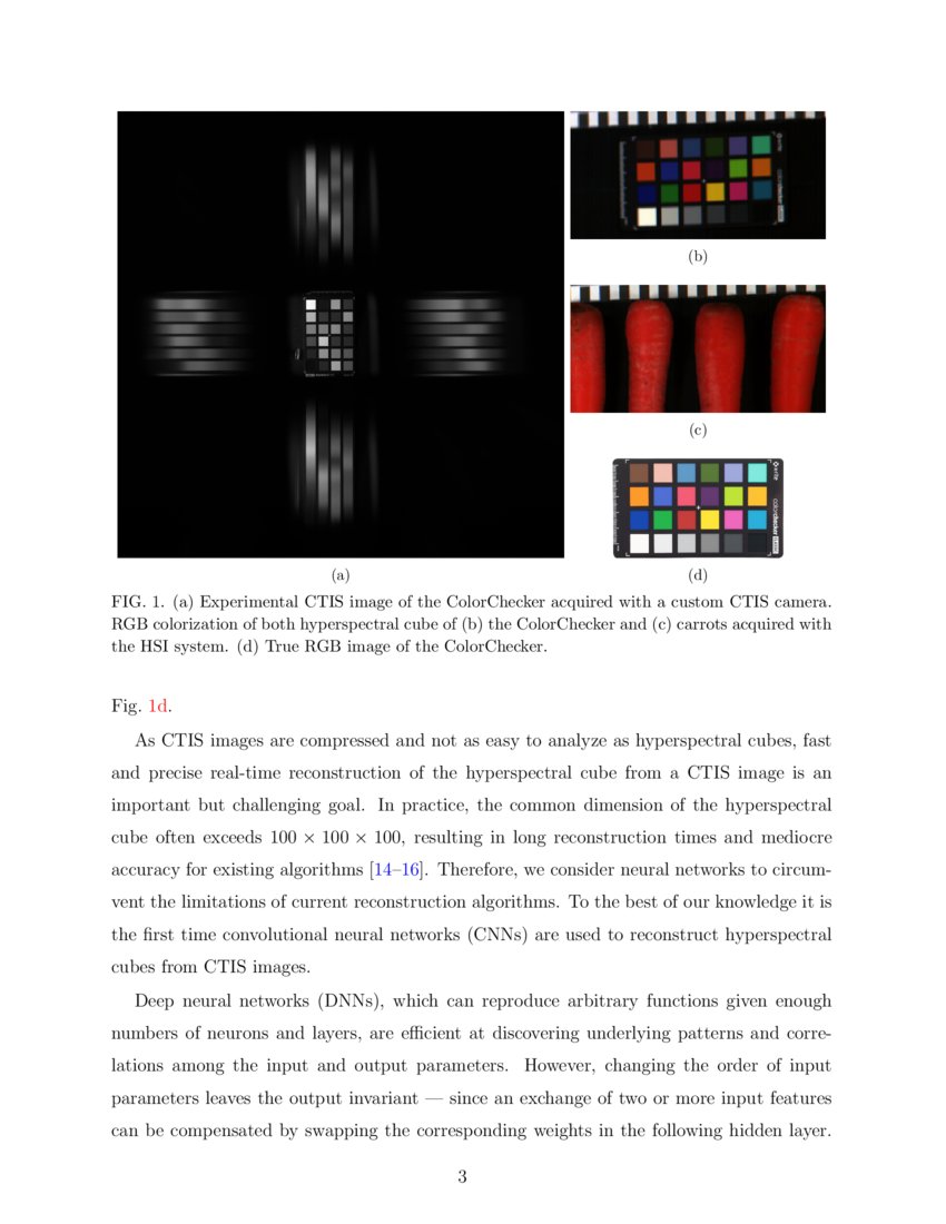 The Application of Convolutional Neural Networks for Tomographic Reconstruction of Hyperspectral ...