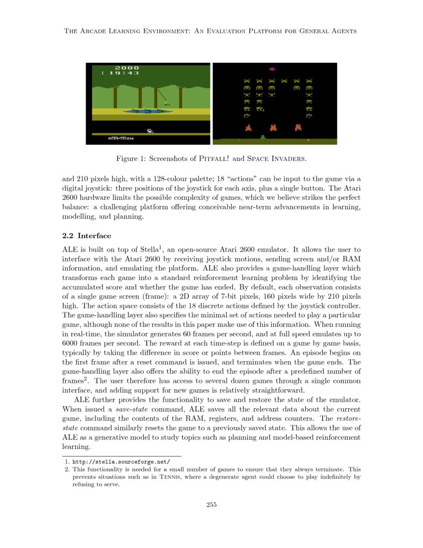 The Arcade Learning Environment: An Evaluation Platform for General ...