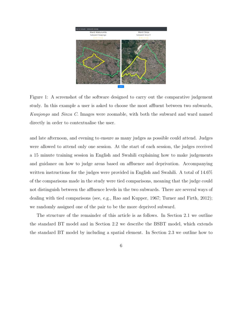 The Bayesian Spatial Bradley–Terry Model: Urban Deprivation Modeling in Tanzania | DeepAI
