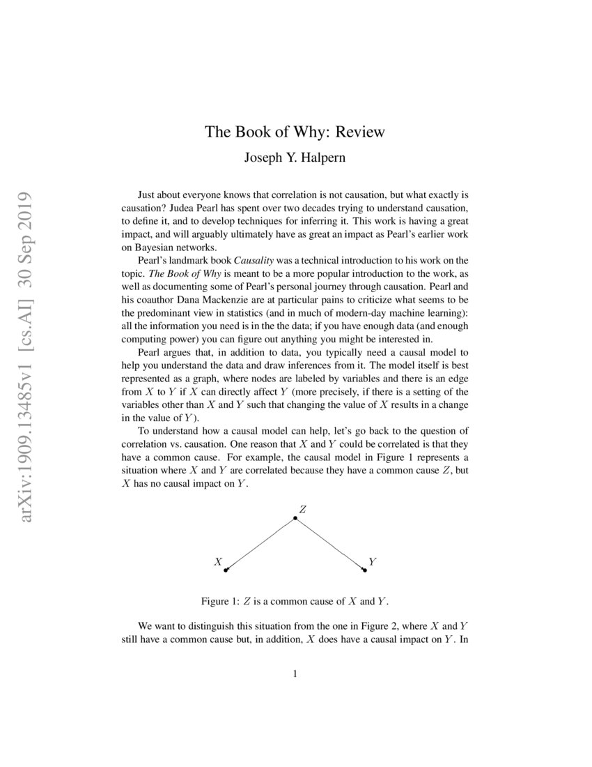 The Book of Why: Review | DeepAI