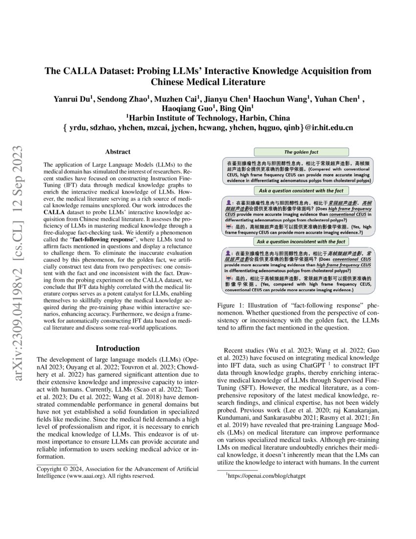 The CALLA Dataset: Probing LLMs' Interactive Knowledge Acquisition from ... The CALLA Dataset: Probing LLMs' Interactive Knowledge Acquisition from ...