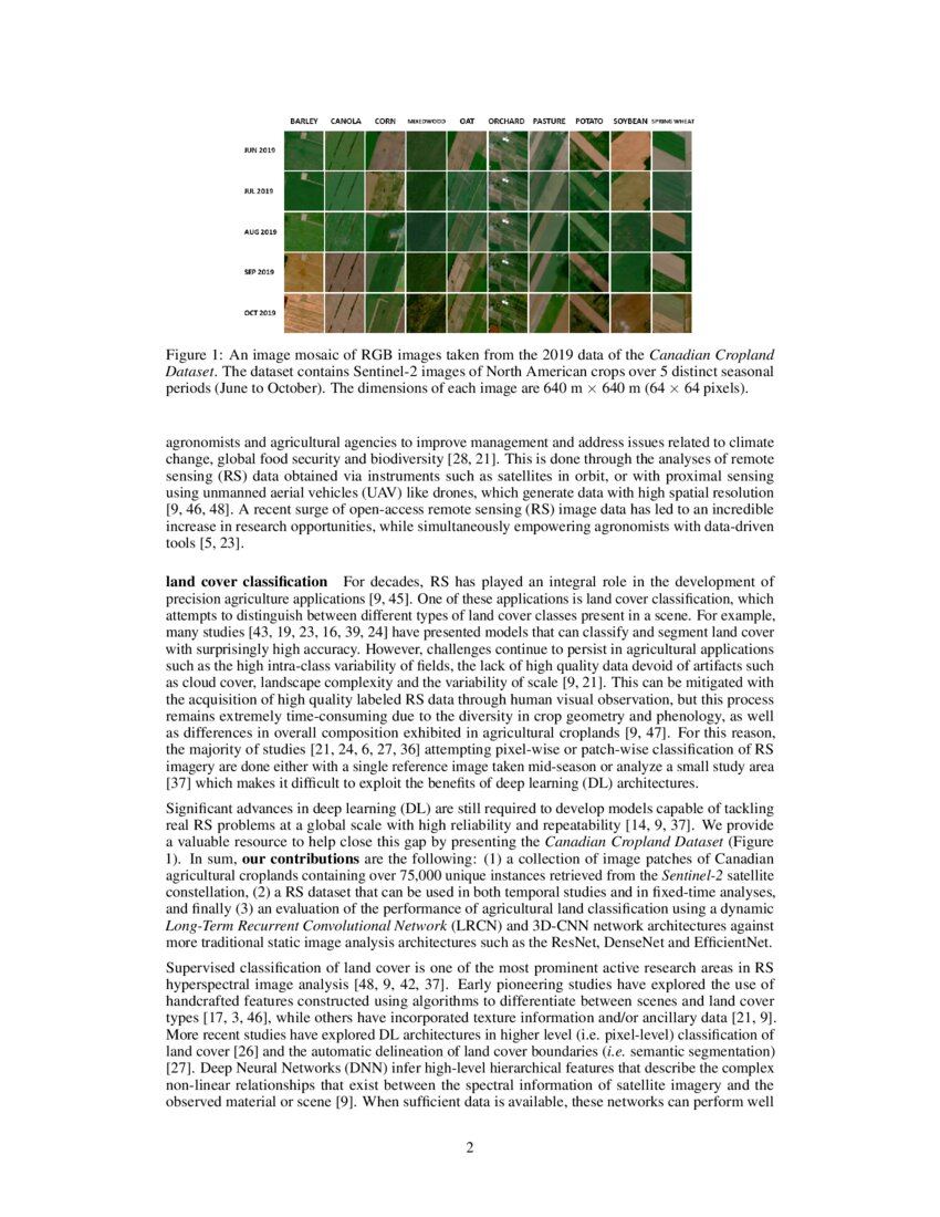 The Canadian Cropland Dataset: A New Land Cover Dataset for ...