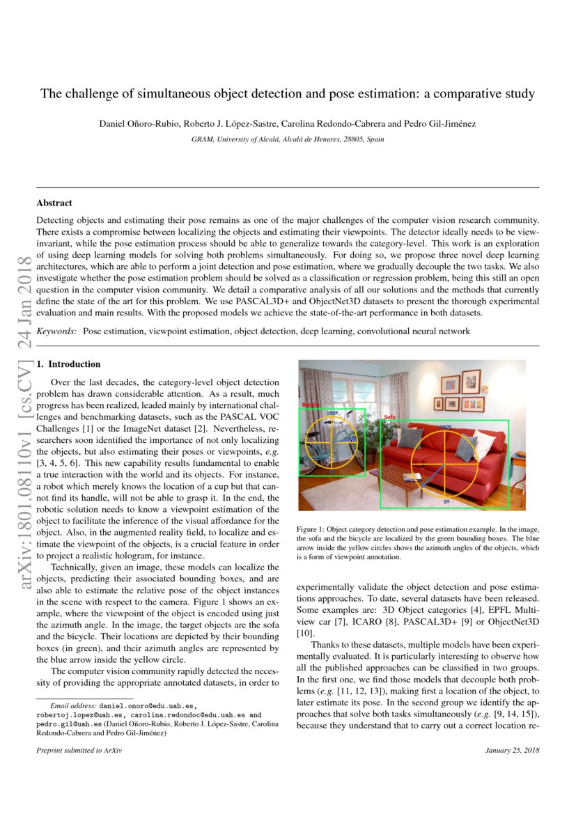 The Challenge Of Simultaneous Object Detection And Pose Estimation A