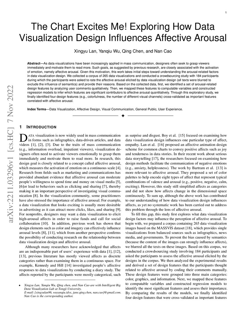 The Chart Excites Me! Exploring How Data Visualization Design ...