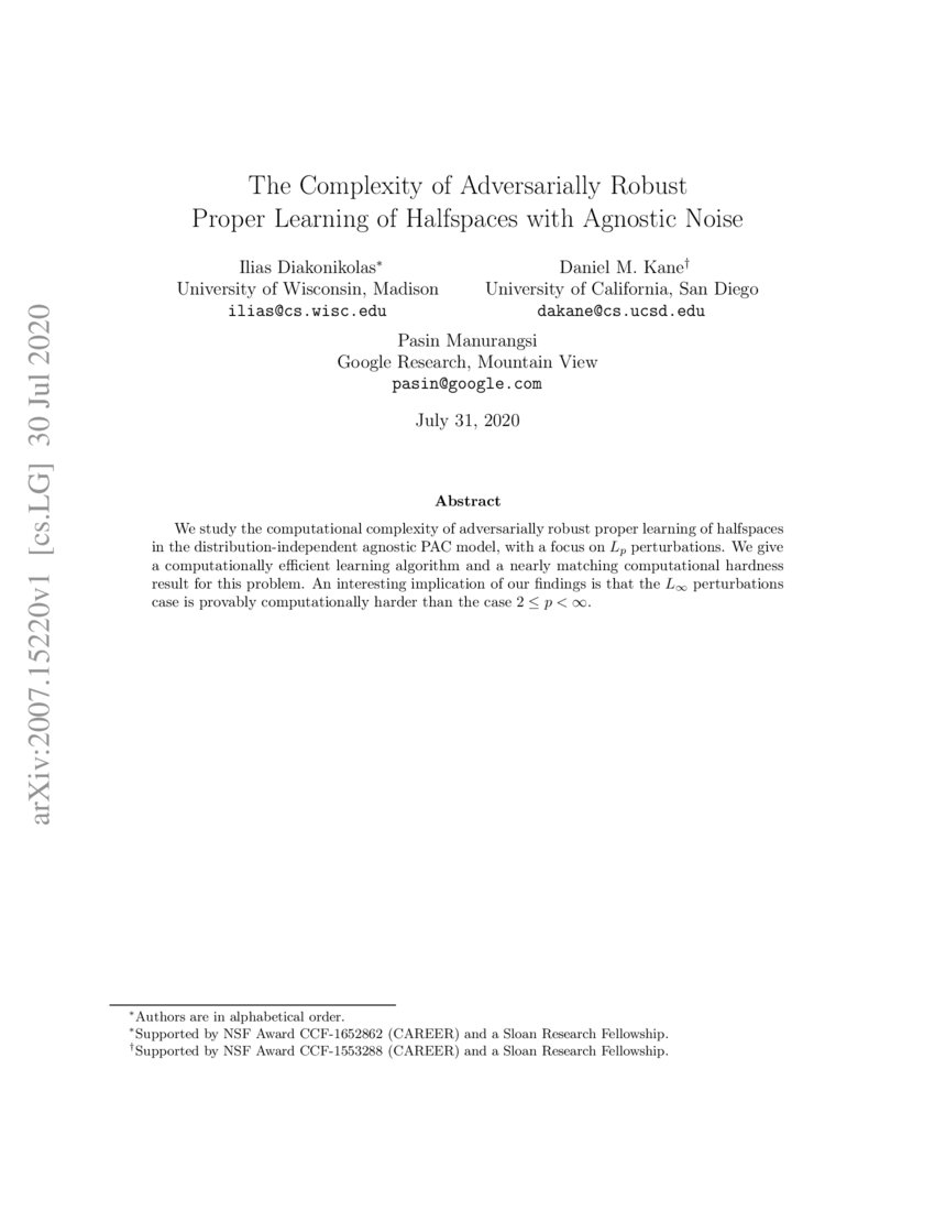 The Complexity Of Adversarially Robust Proper Learning Of Halfspaces With Agnostic Noise Deepai