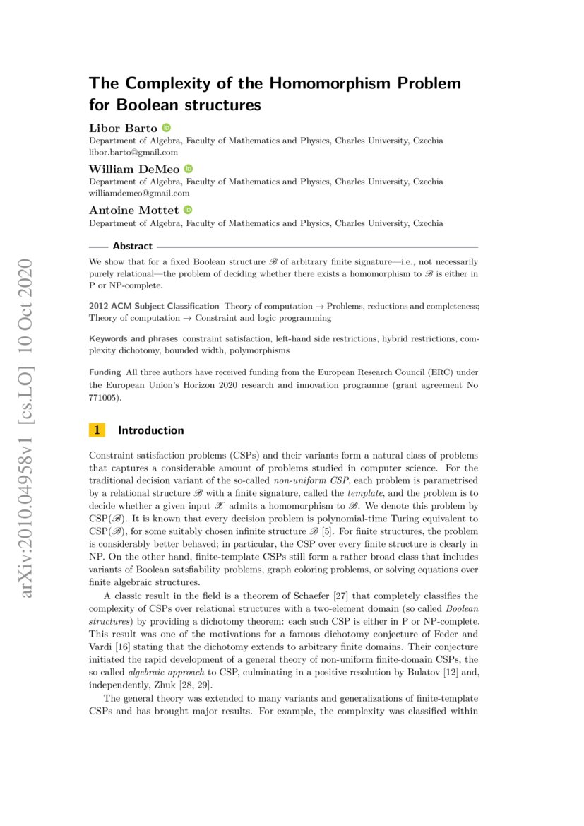 Constraint Satisfaction Problems Over Finite Structures Deepai