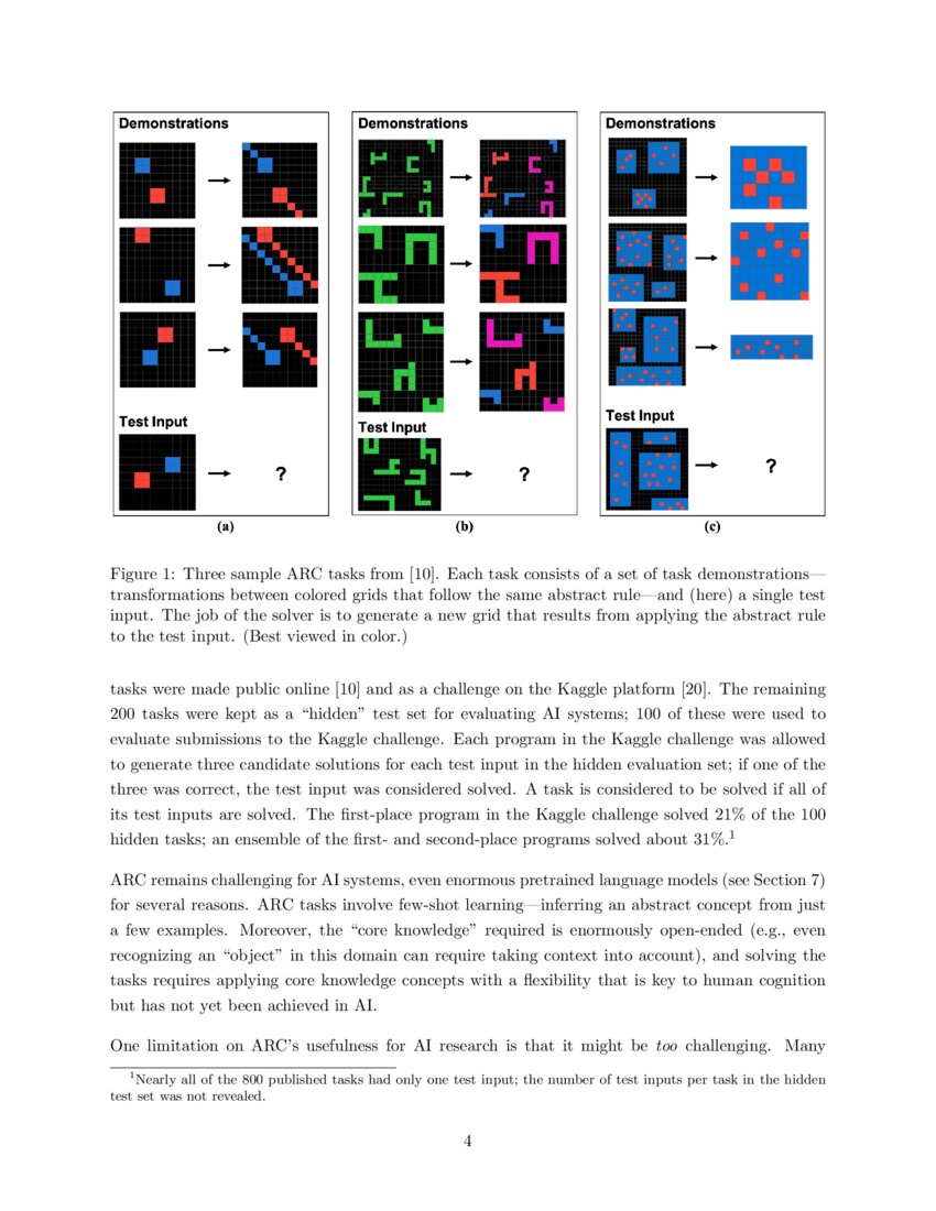 The ConceptARC Benchmark: Evaluating Understanding and Generalization in the ARC Domain | DeepAI