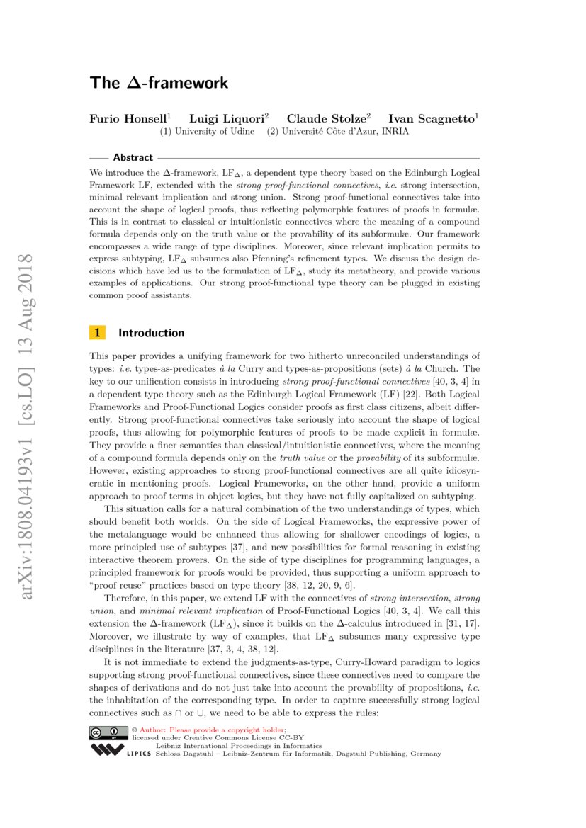 The Delta-framework | DeepAI