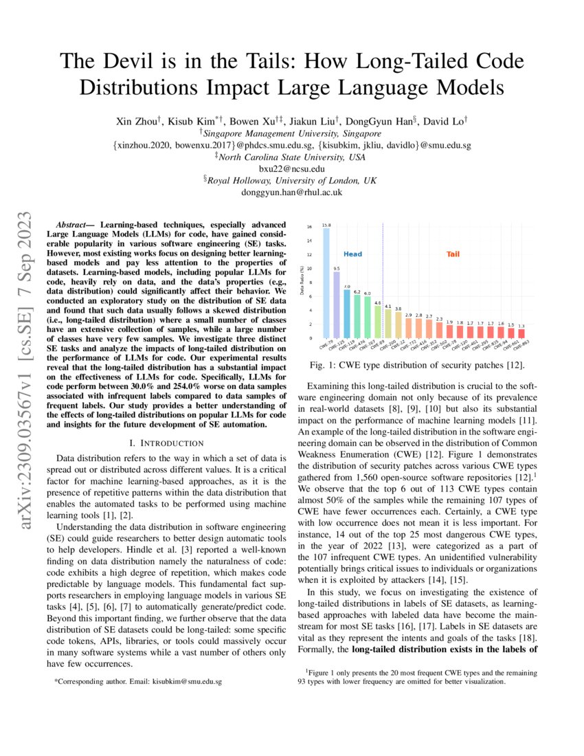 The Devil is in the Tails: How Long-Tailed Code Distributions Impact ...