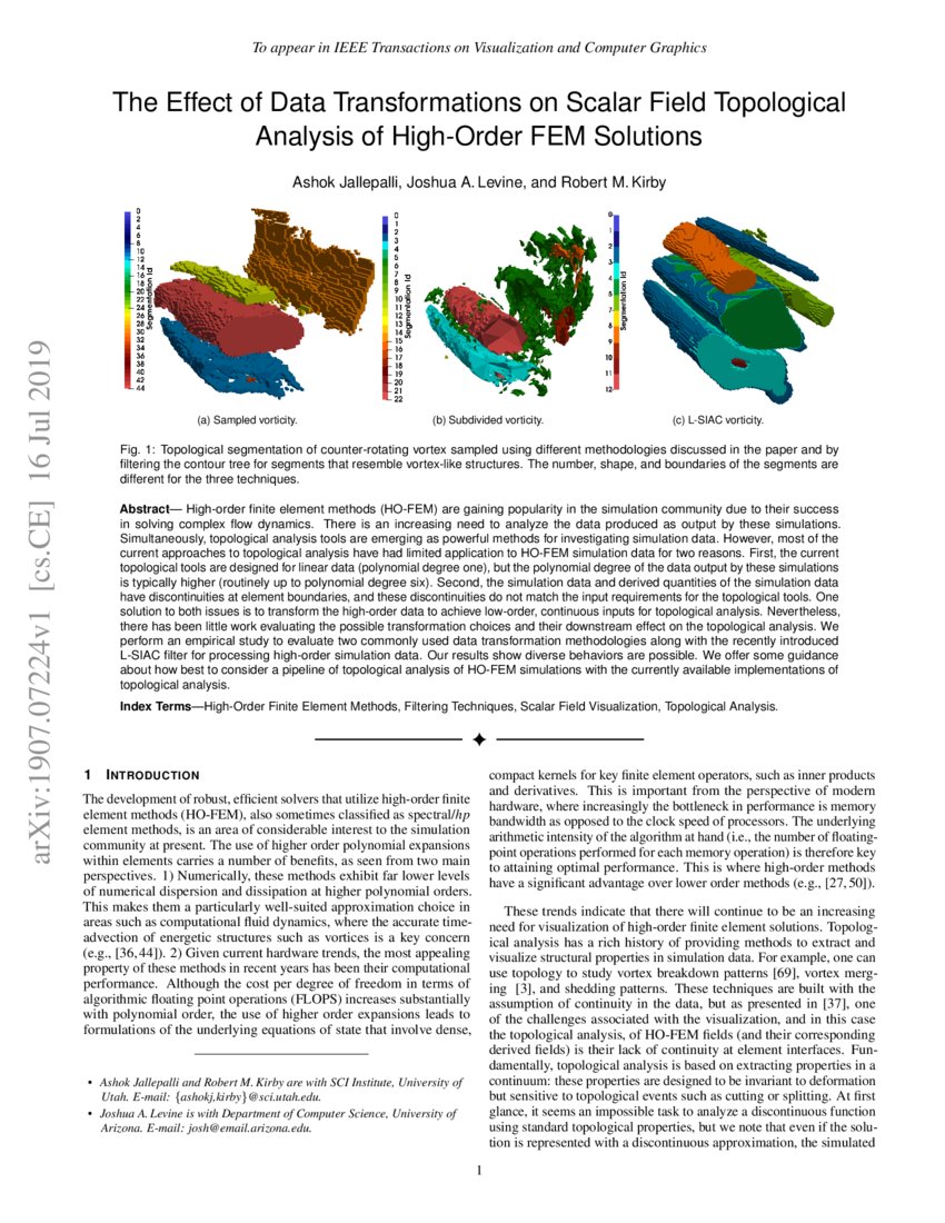 The Effect of Data Transformations on Scalar Field Topological Analysis ...