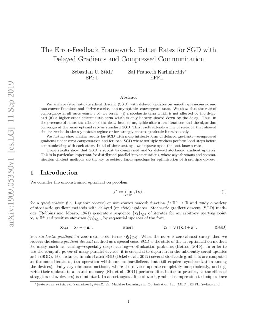 The Error Feedback Framework Better Rates For Sgd With Delayed Gradients And Compressed