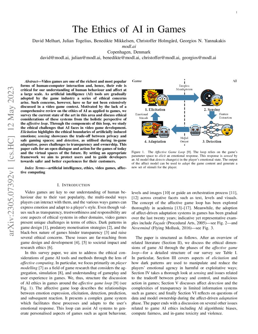 The Ethics of AI in Games | DeepAI
