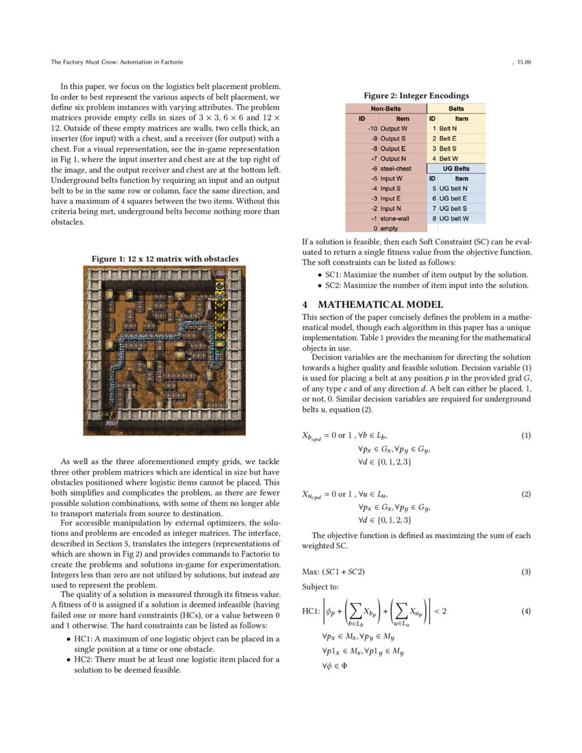 The Factory Must Grow: Automation in Factorio | DeepAI