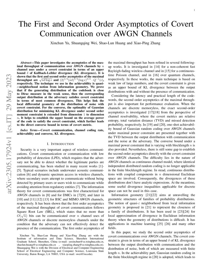 The First And Second Order Asymptotics Of Covert Communication Over