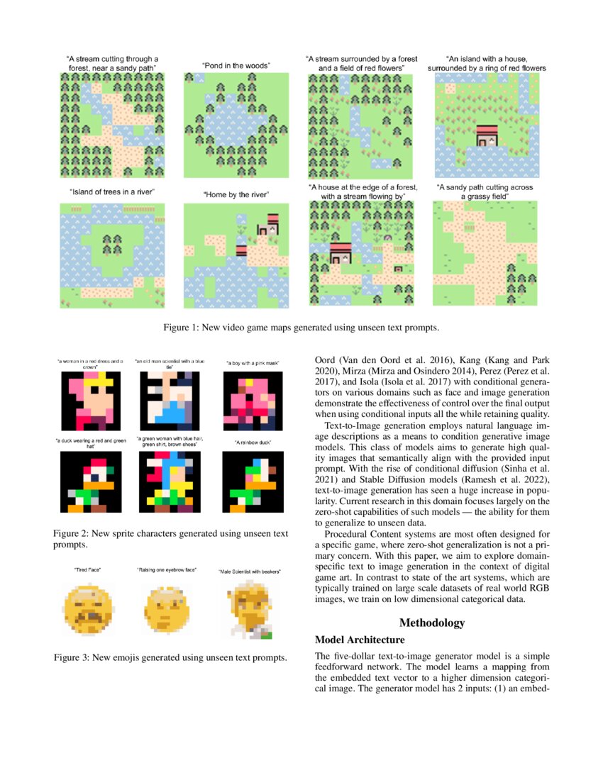 The Five-Dollar Model: Generating Game Maps and Sprites from Sentence ...