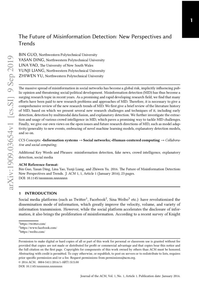 The Future Of Misinformation Detection New Perspectives And Trends