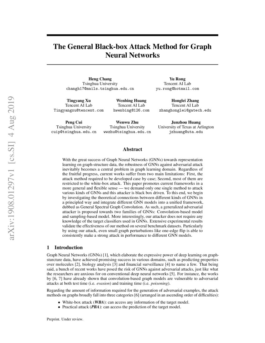 The General Black-box Attack Method for Graph Neural Networks | DeepAI