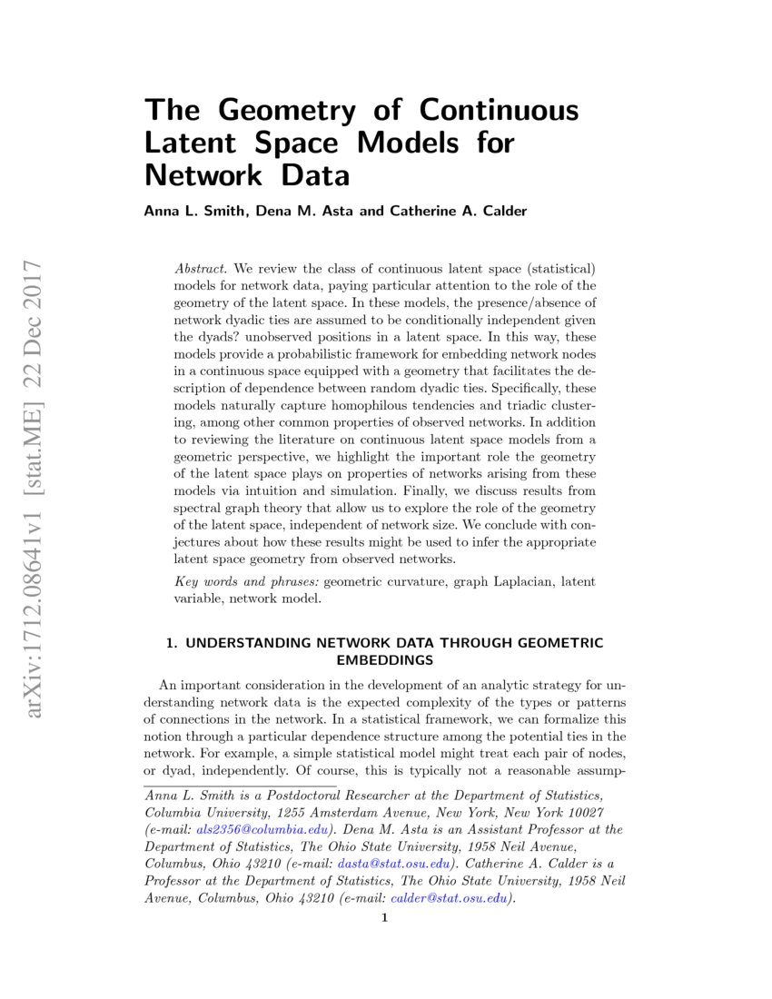 The Geometry of Continuous Latent Space Models for Network Data | DeepAI