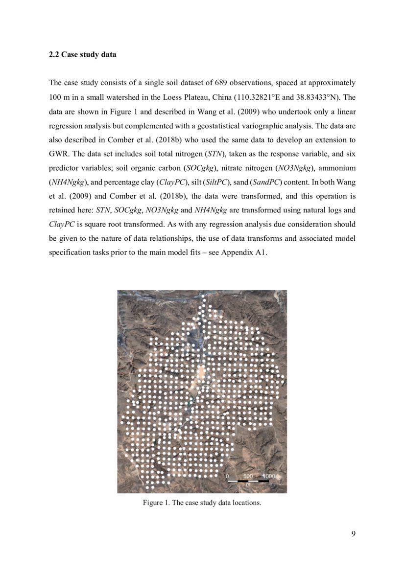 The GWR route map: a guide to the informed application of ...