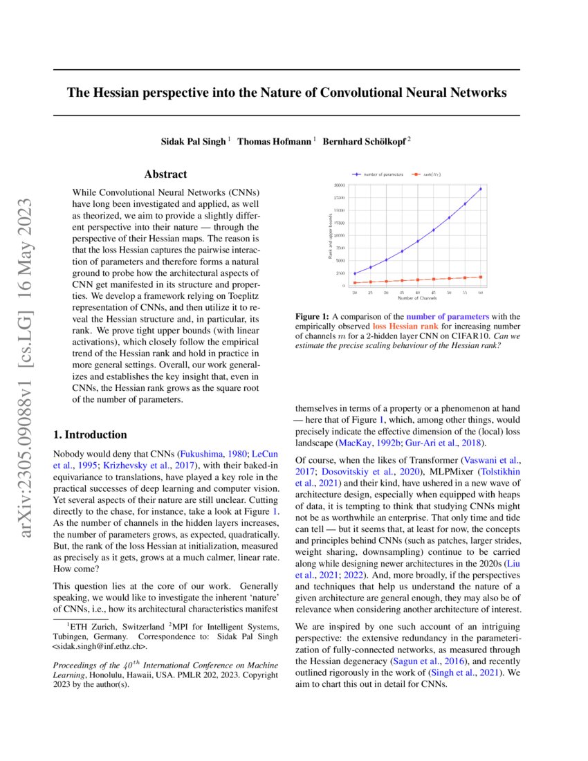 The Hessian perspective into the Nature of Convolutional Neural Networks | DeepAI