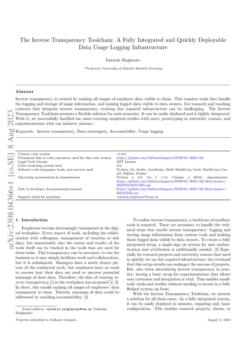 The Inverse Transparency Toolchain: A Fully Integrated and Quickly ...