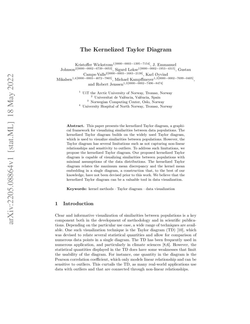 The Kernelized Taylor Diagram | DeepAI