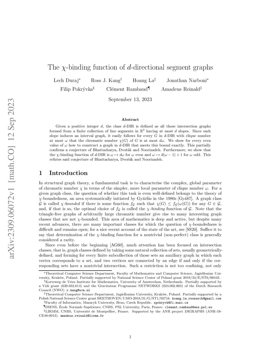 The χ-binding function of d-directional segment graphs | DeepAI