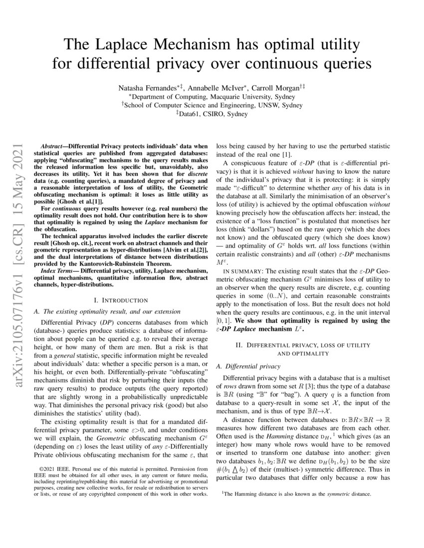 The Laplace Mechanism has optimal utility for differential privacy over ...