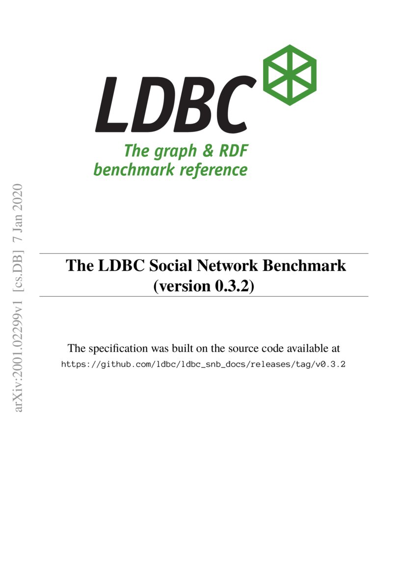 The LDBC Social Network Benchmark | DeepAI