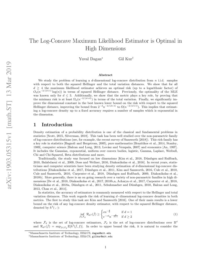 The Log-Concave Maximum Likelihood Estimator is Optimal in High Dimensions | DeepAI