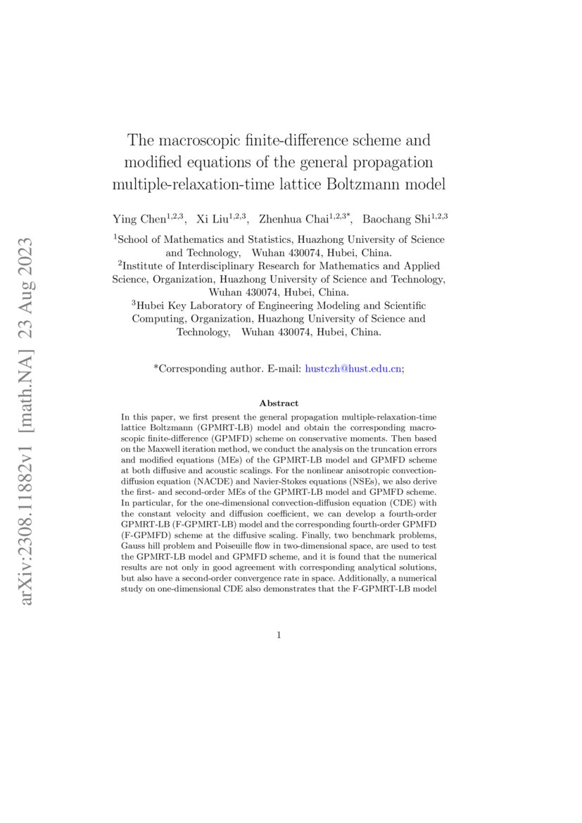 The Macroscopic Finite Difference Scheme And Modified Equations Of The