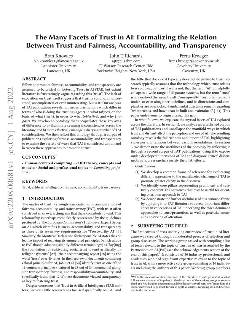 The Many Facets of Trust in AI: Formalizing the Relation Between Trust ...