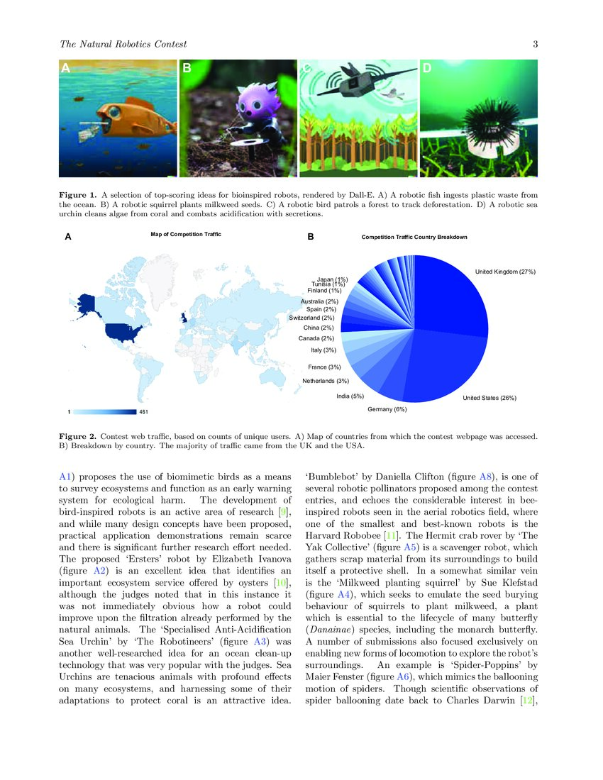 The Natural Robotics Contest: Crowdsourced Biomimetic Design | DeepAI
