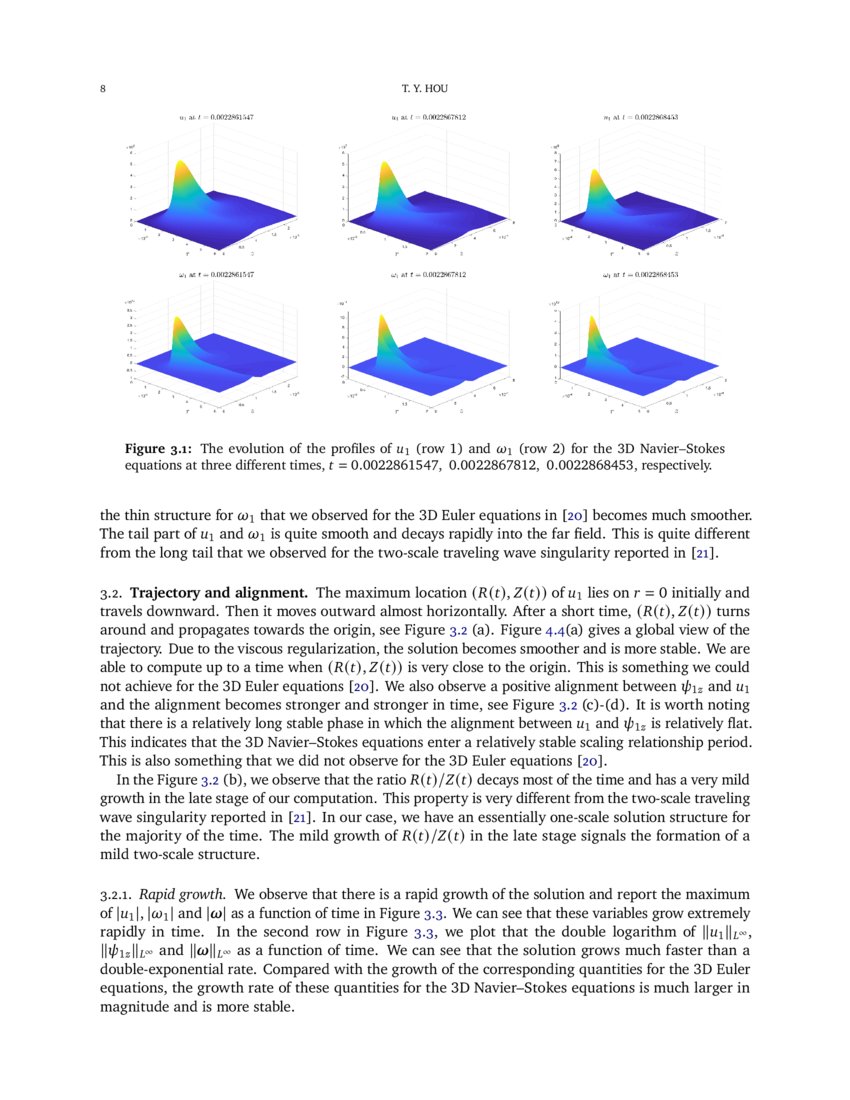 The nearly singular behavior of the 3D Navier-Stokes equations | DeepAI