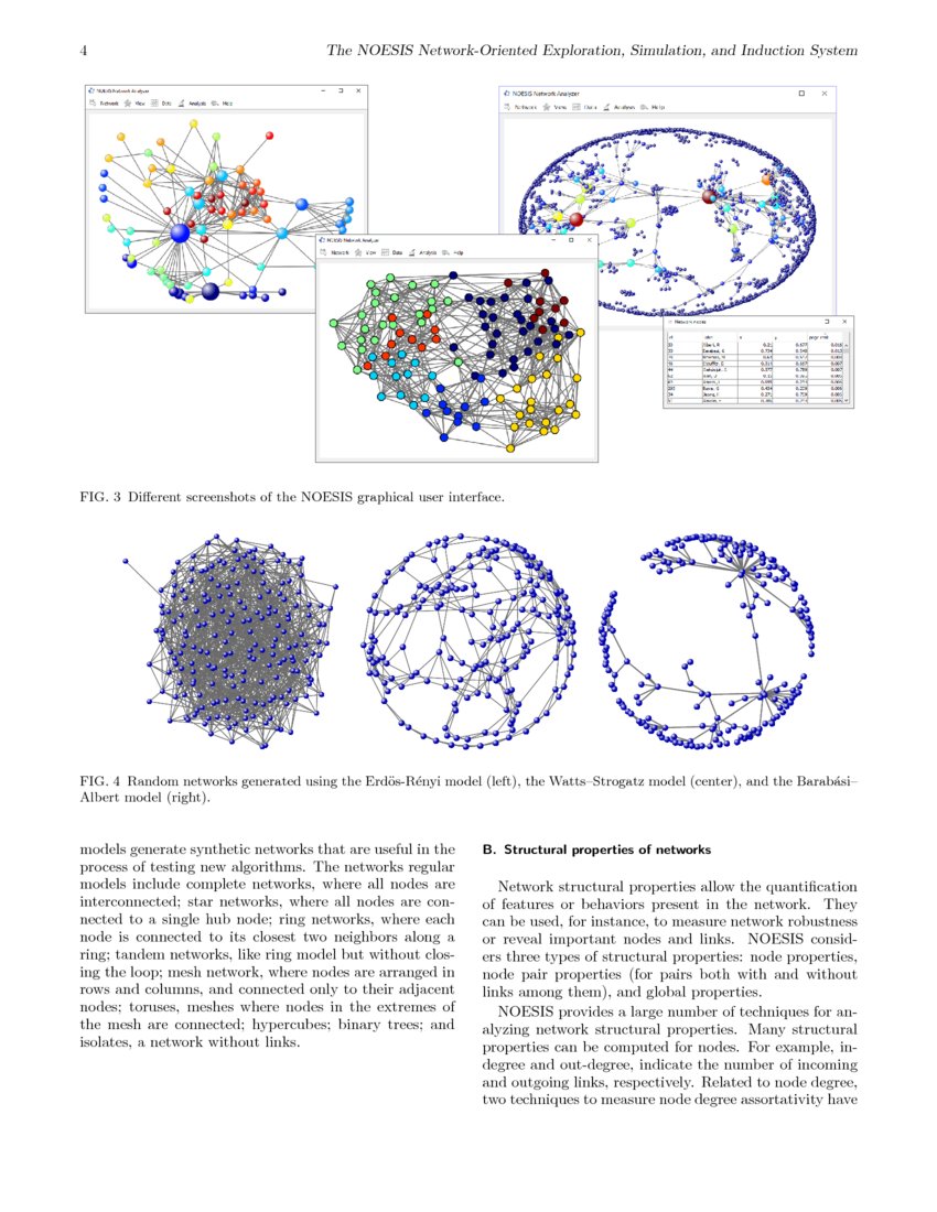 The NOESIS Network-Oriented Exploration, Simulation, and Induction System | DeepAI