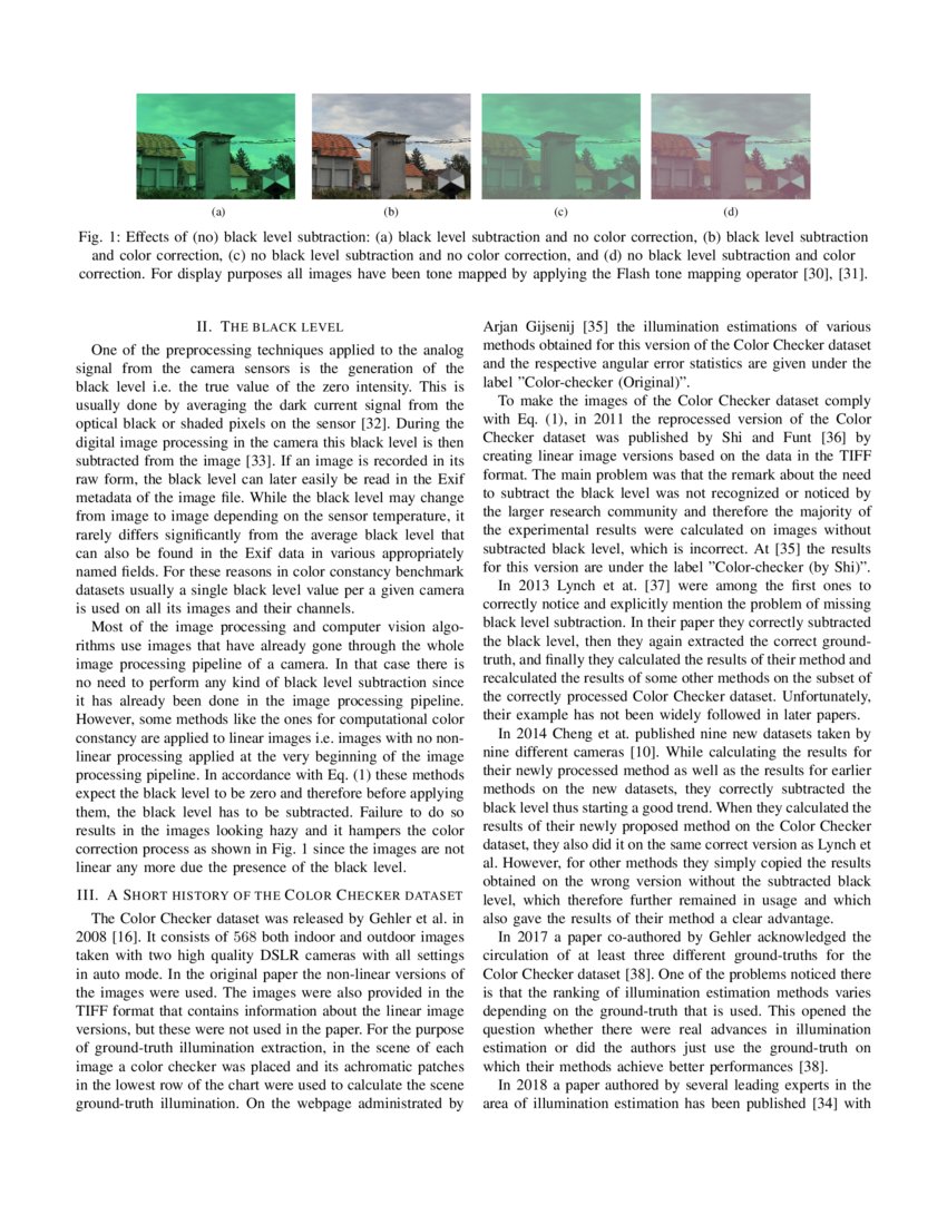 The Past and the Present of the Color Checker Dataset Misuse | DeepAI