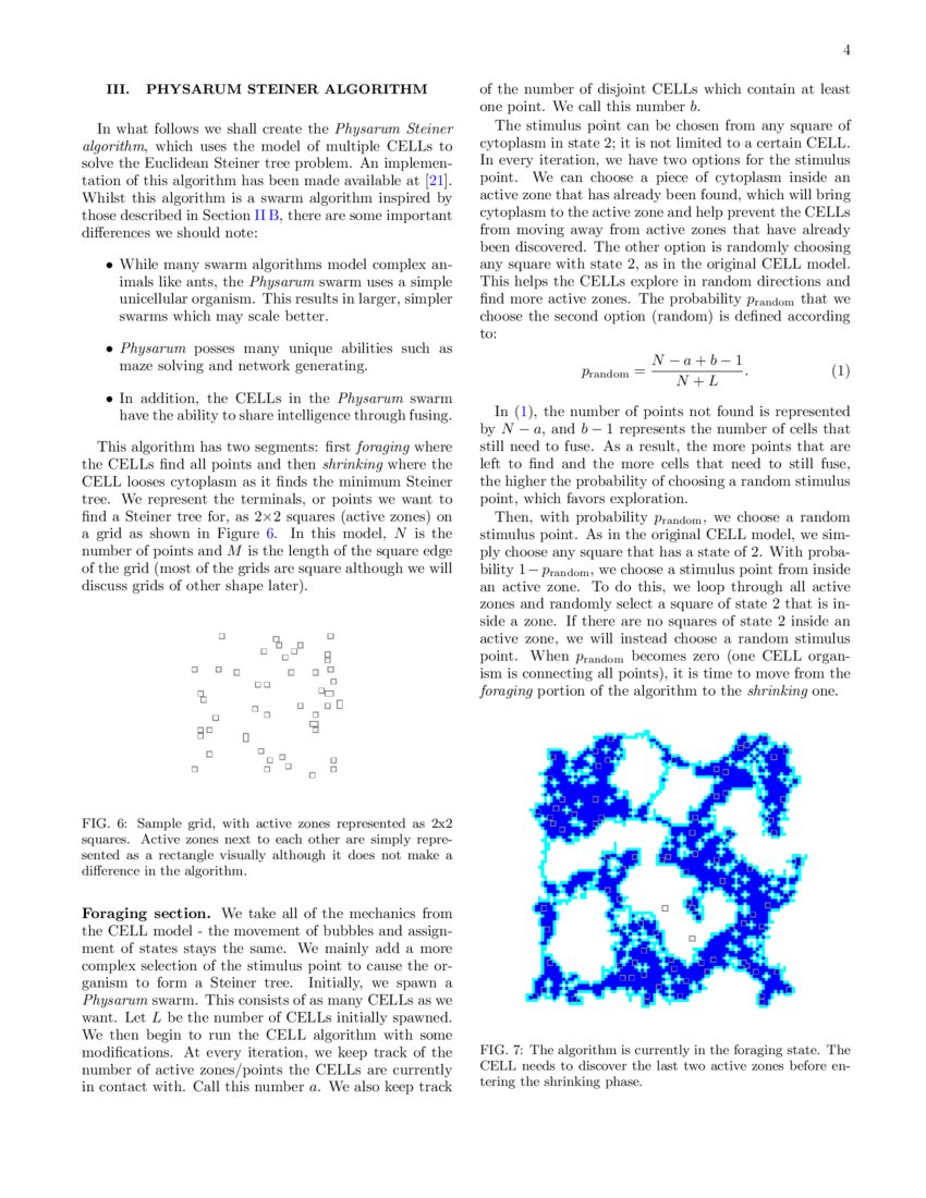 The Power Of Many A Physarum Swarm Steiner Tree Algorithm Deepai