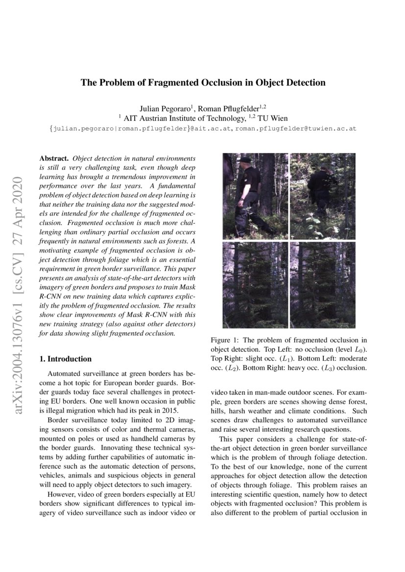 The Problem Of Fragmented Occlusion In Object Detection Deepai