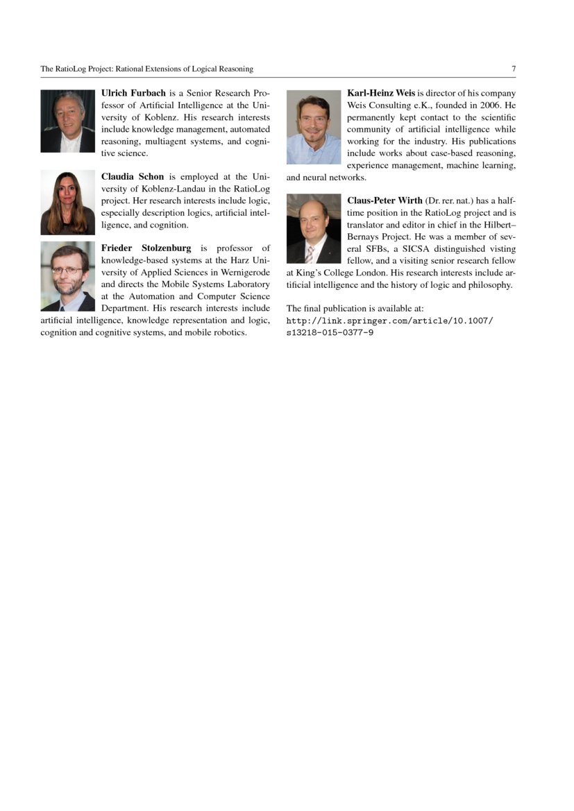 The RatioLog Project: Rational Extensions of Logical Reasoning | DeepAI