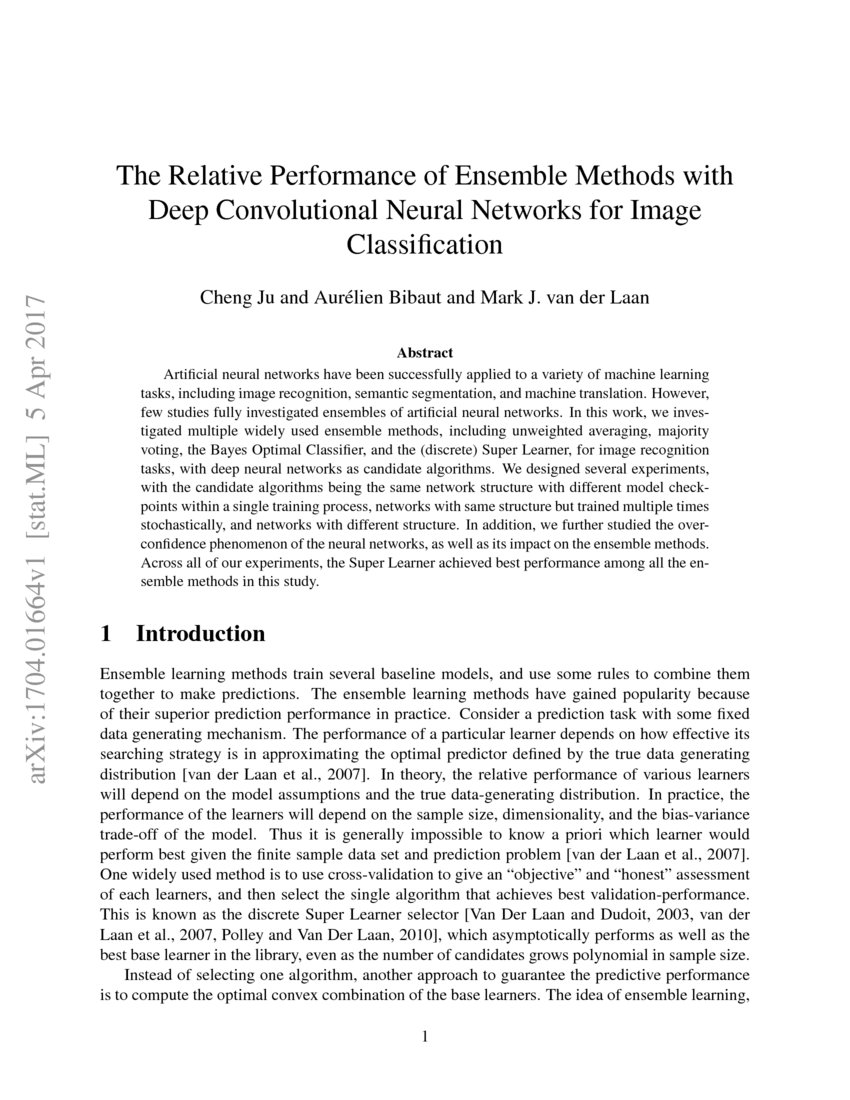 The Relative Performance of Ensemble Methods with Deep Convolutional ...
