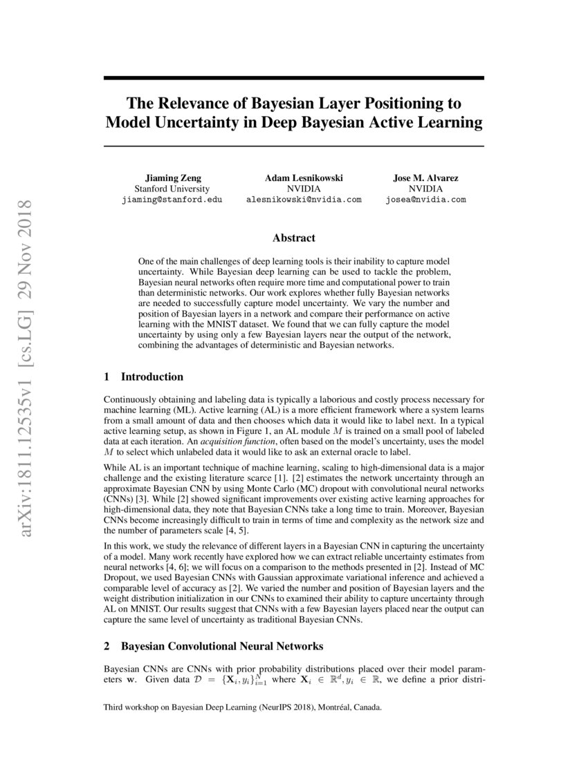 The Relevance of Bayesian Layer Positioning to Model Uncertainty in Deep Bayesian Active ...