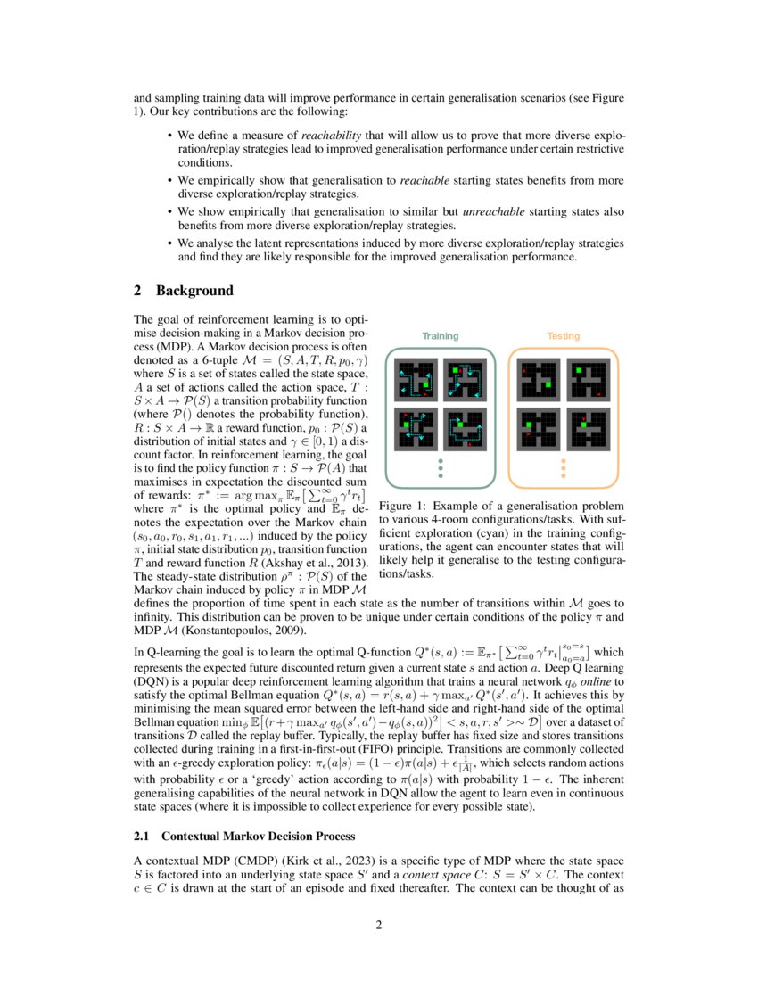The Role of Diverse Replay for Generalisation in Reinforcement Learning | DeepAI