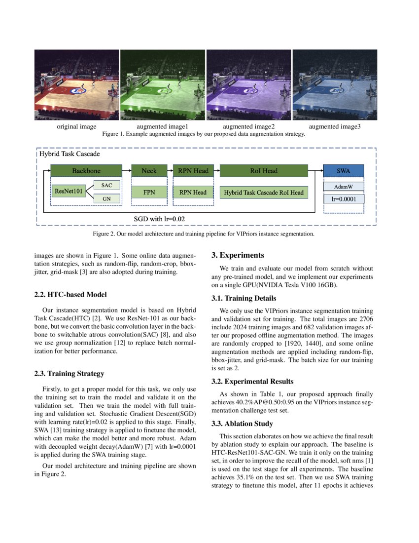 The Second Place Solution for ICCV2021 VIPriors Instance Segmentation Challenge | DeepAI