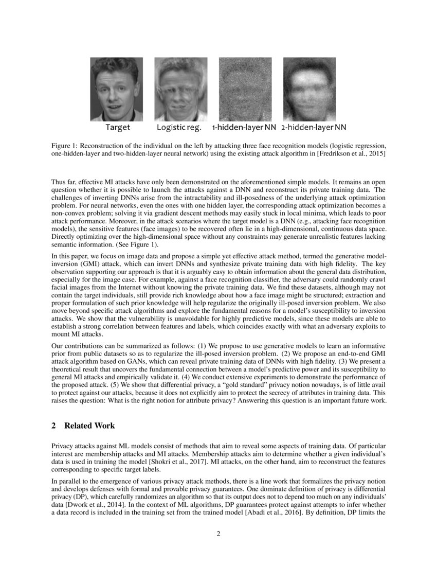 The Secret Revealer: Generative Model-Inversion Attacks Against Deep Neural Networks | DeepAI