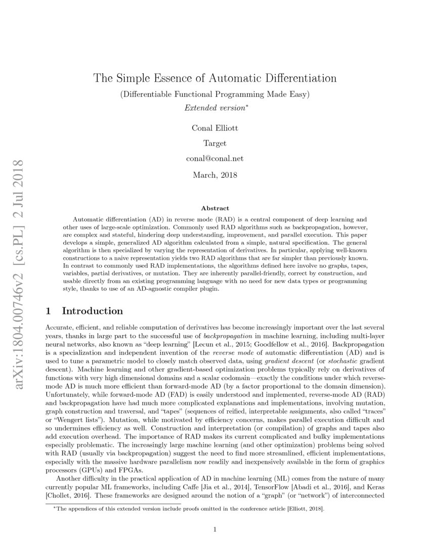 The simple essence of automatic differentiation | DeepAI