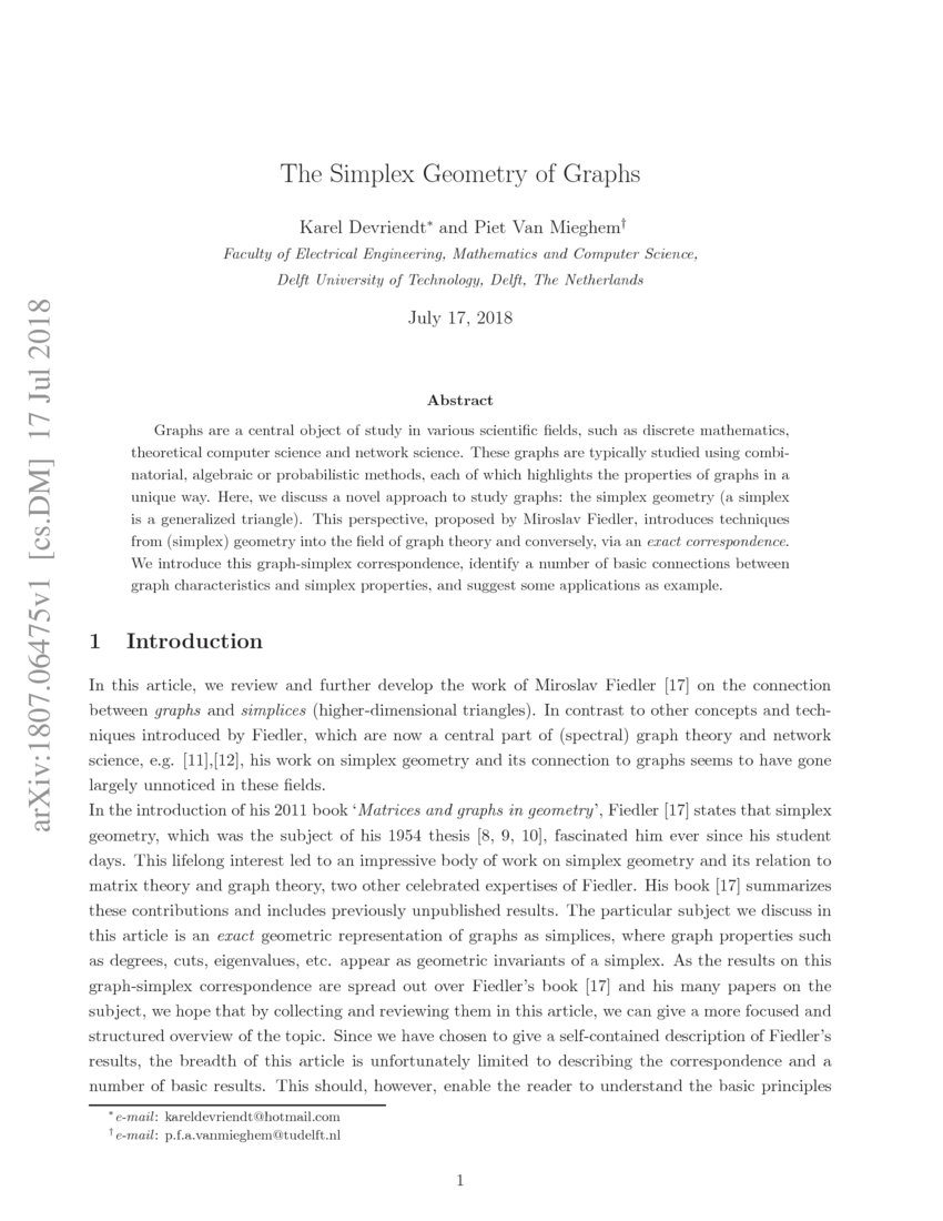 The Simplex Geometry of Graphs | DeepAI