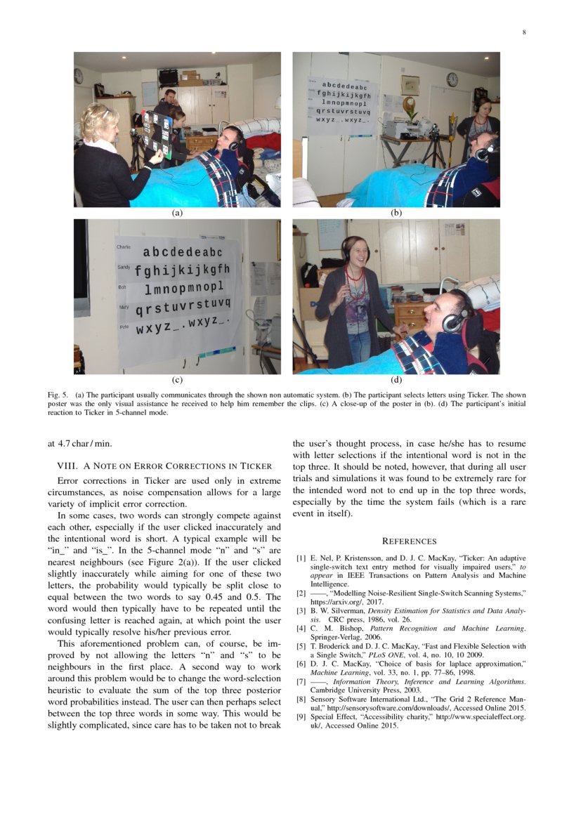 The Statistical Model for Ticker, an Adaptive Single-Switch Text-Entry ...